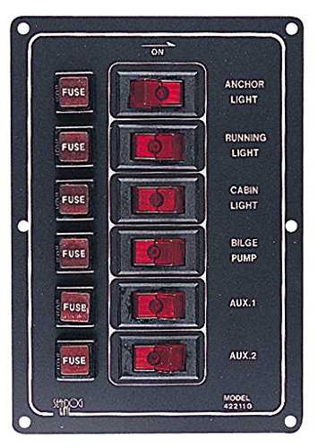 Fused 6 Way Vertical Switch Panel - 422110